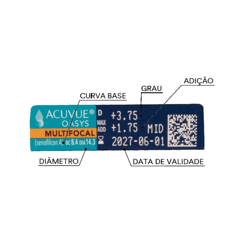 Lentes de contato Acuvue Oasys Multifocal | Newlentes