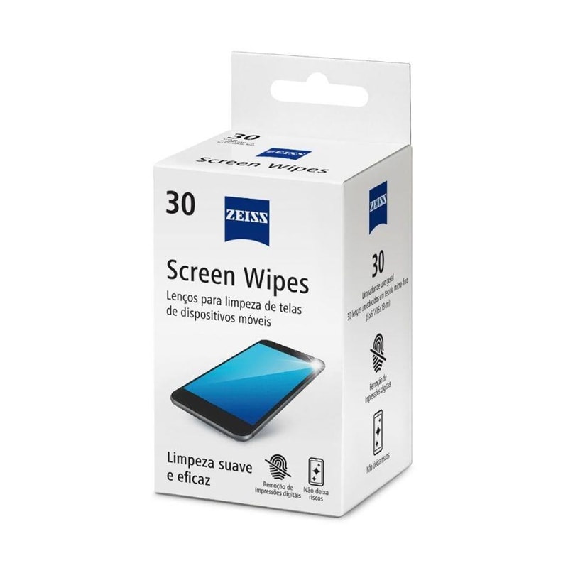 Zeiss Screen Wipes - Lenços para limpeza de telas de dispositivos ...